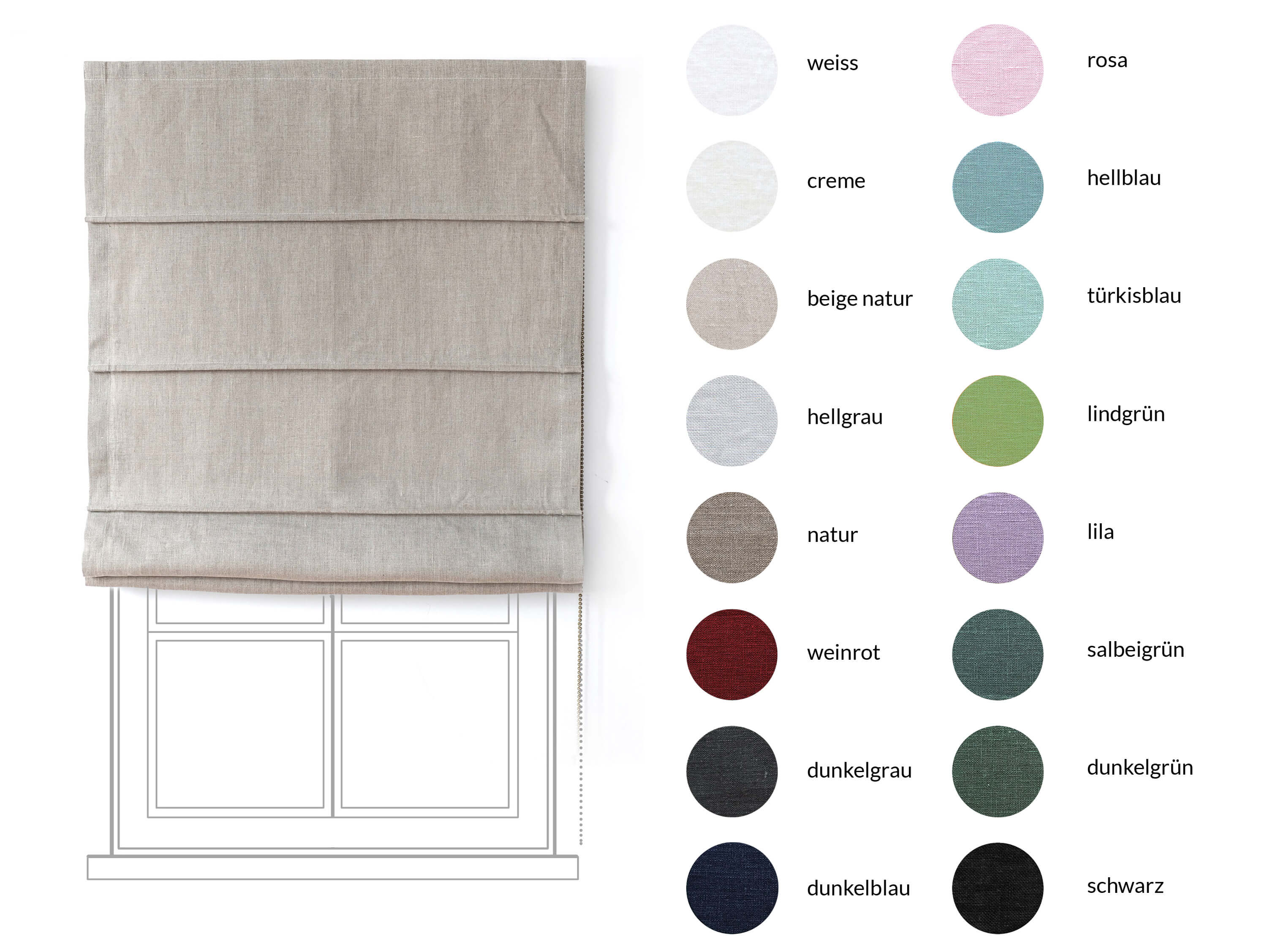 Store Bateau Lin sur mesure | Varvara Home